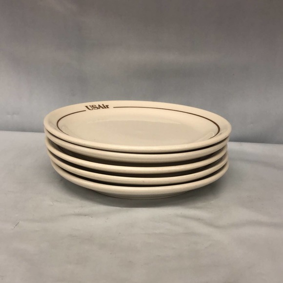 unbrand | Kitchen | Vtg Usair 5 Inch Plates Gold Rimmed Mayer Or Abco ...